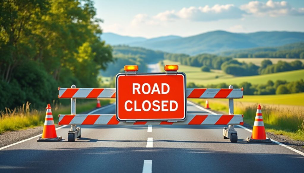 Fermeture d'un mois de la route de Laval près de Châteaubriant ...