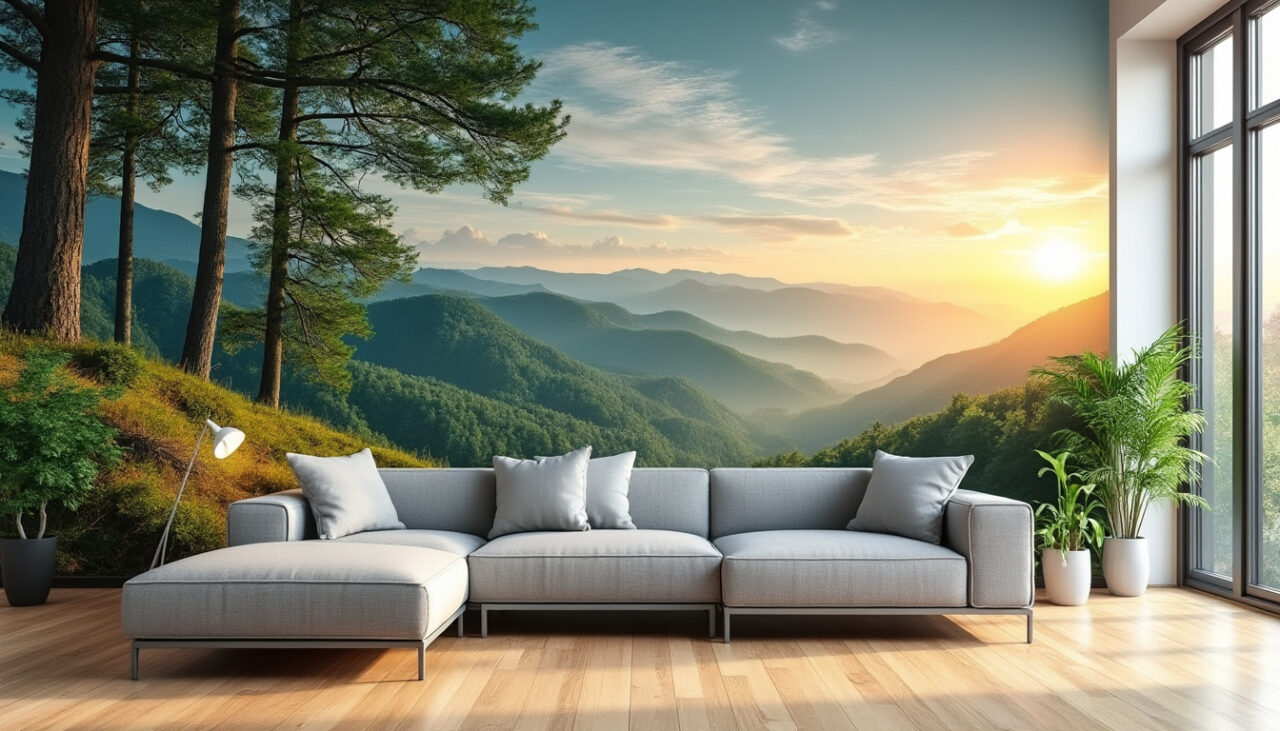 Agrandir l'espace : le papier peint trompe l'œil à la rescousse