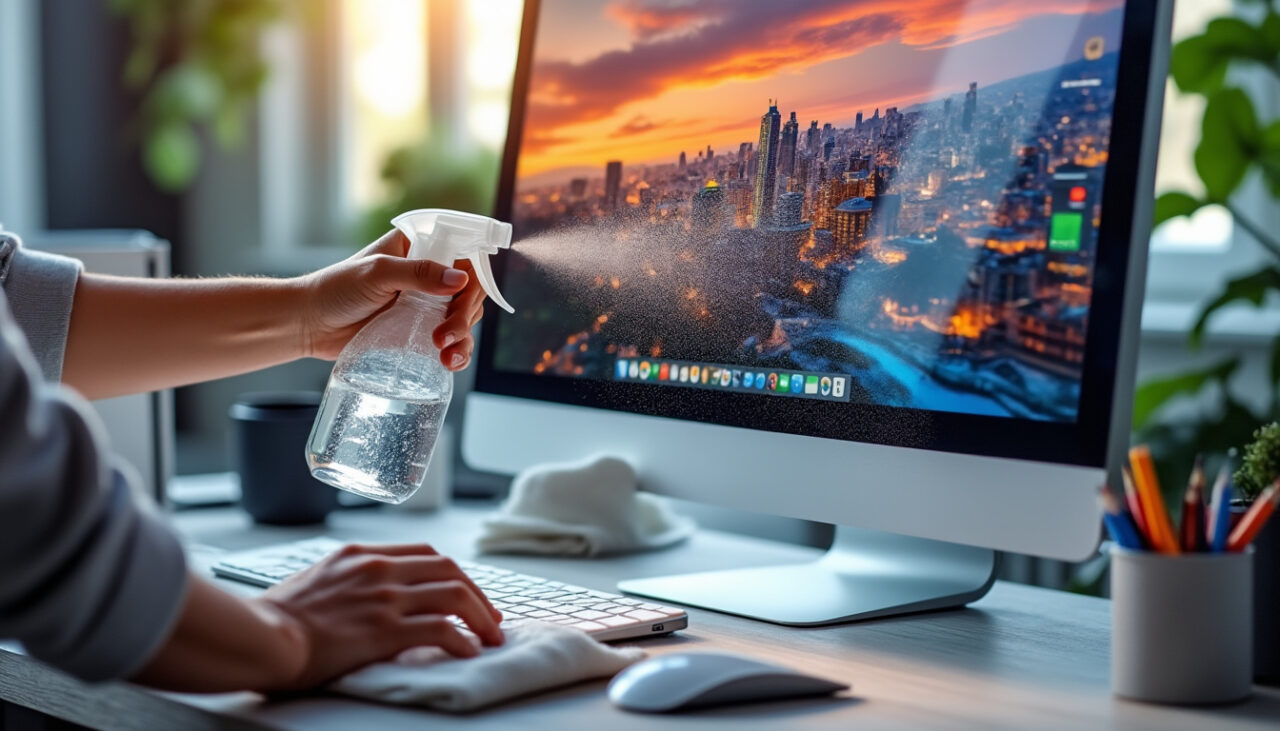 Nettoyer votre écran d'ordinateur avec du vinaigre : astuces et techniques